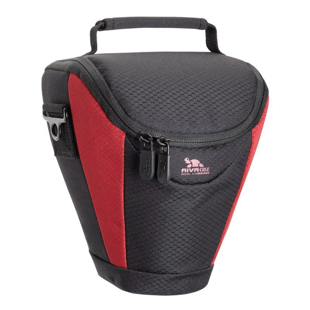RIVACASE 7207 Polyester SLR Camera Case, Black/Red (7207-BLACK-RED ...