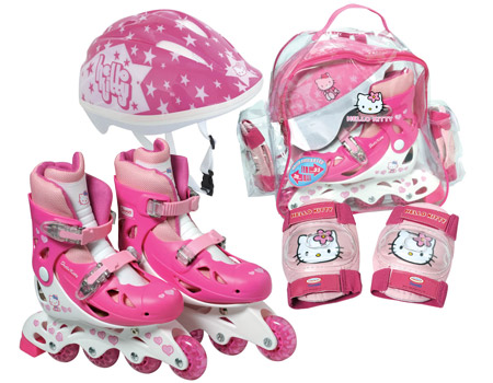 HELLO KITTY Inline Roller Skates Set (30 - 33) (Inline Skates ...