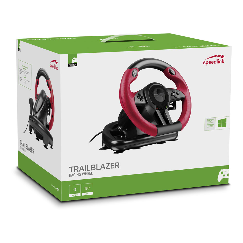 SPEEDLINK Trailblazer Vibration Effect Racing Wheel with Pedals for ...