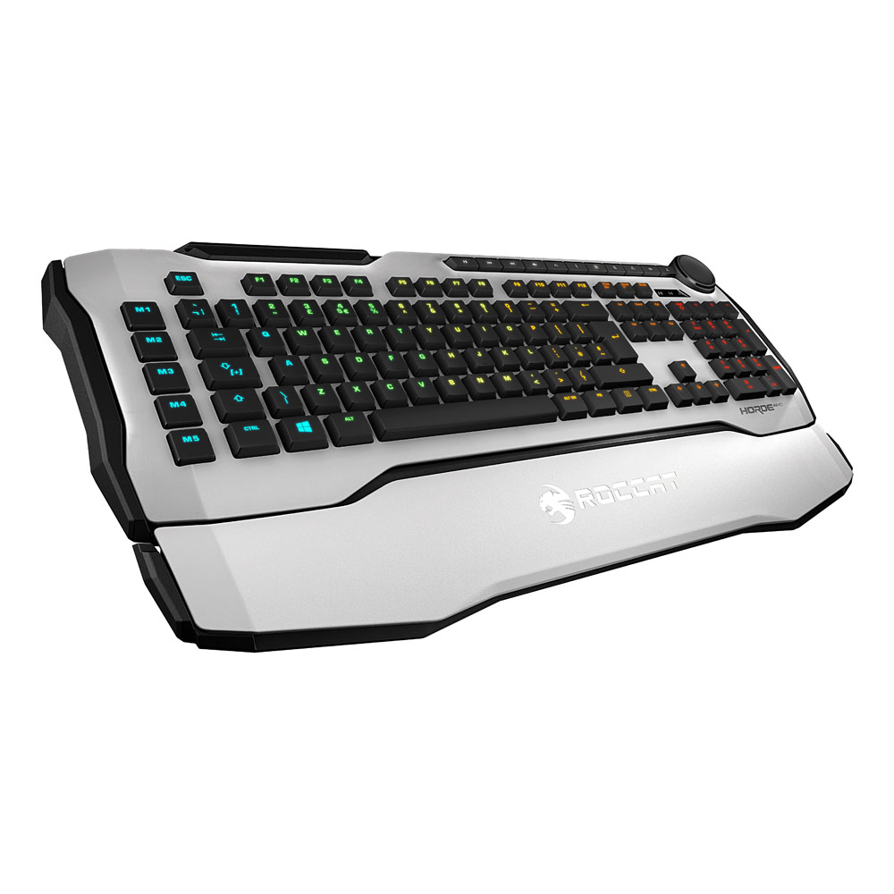 ROCCAT Horde Aimo Membranical RGB Gaming Keyboard, UK Layout, White ...