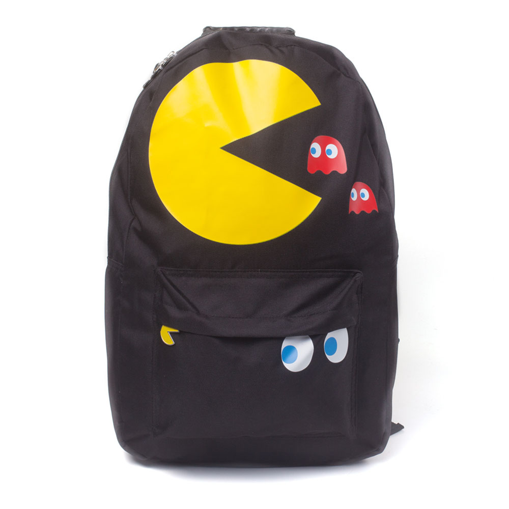 PAC-MAN Pac-man & Blinky Print Backpack, Black (BP761875PCM) | Meroncourt