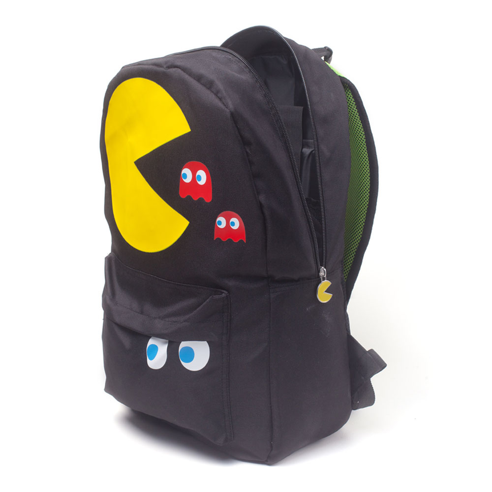PAC-MAN Pac-man & Blinky Print Backpack, Black (BP761875PCM) | Meroncourt