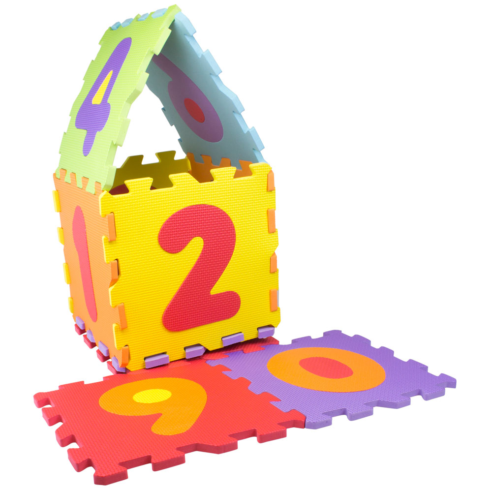 DARPEJE Children's Numbers Floor Mat Puzzle with 9 Pieces, Ages Ten ...