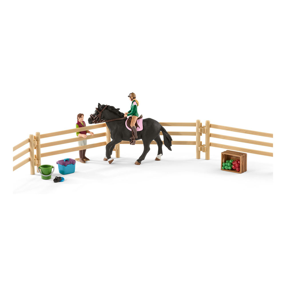 SCHLEICH Horse Club Riding School with Riders and Horses Toy Playset, 5 ...